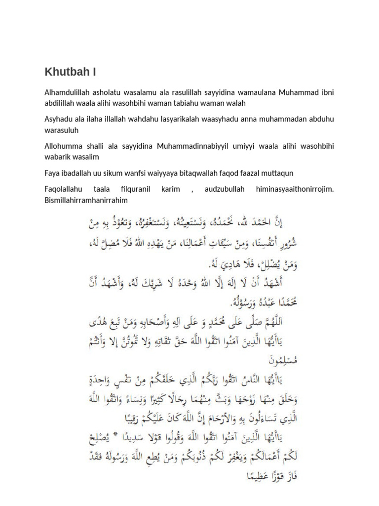 Khutbah Menjaga Lisan | PDF