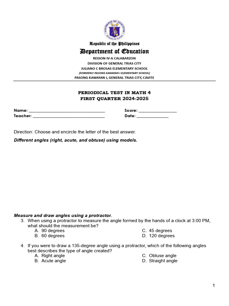 Q1-PT-MATH-4-MATATAG doms | PDF