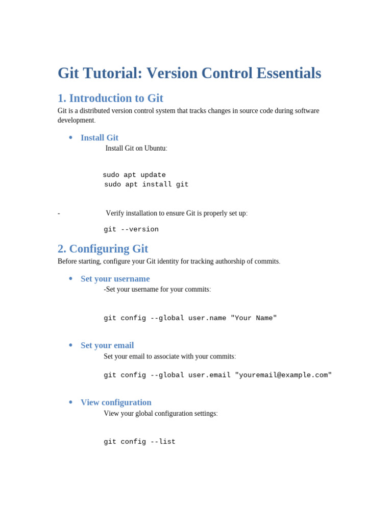 Git Tutorial | PDF