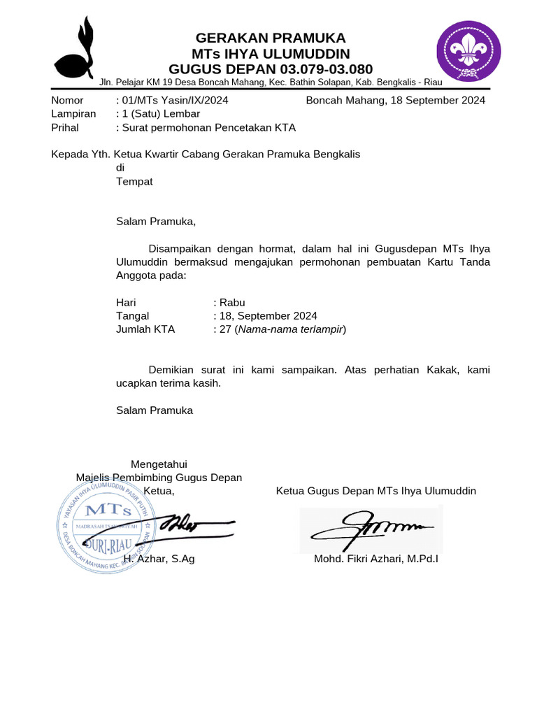 Contoh-Surat-permohonan-KTA | PDF