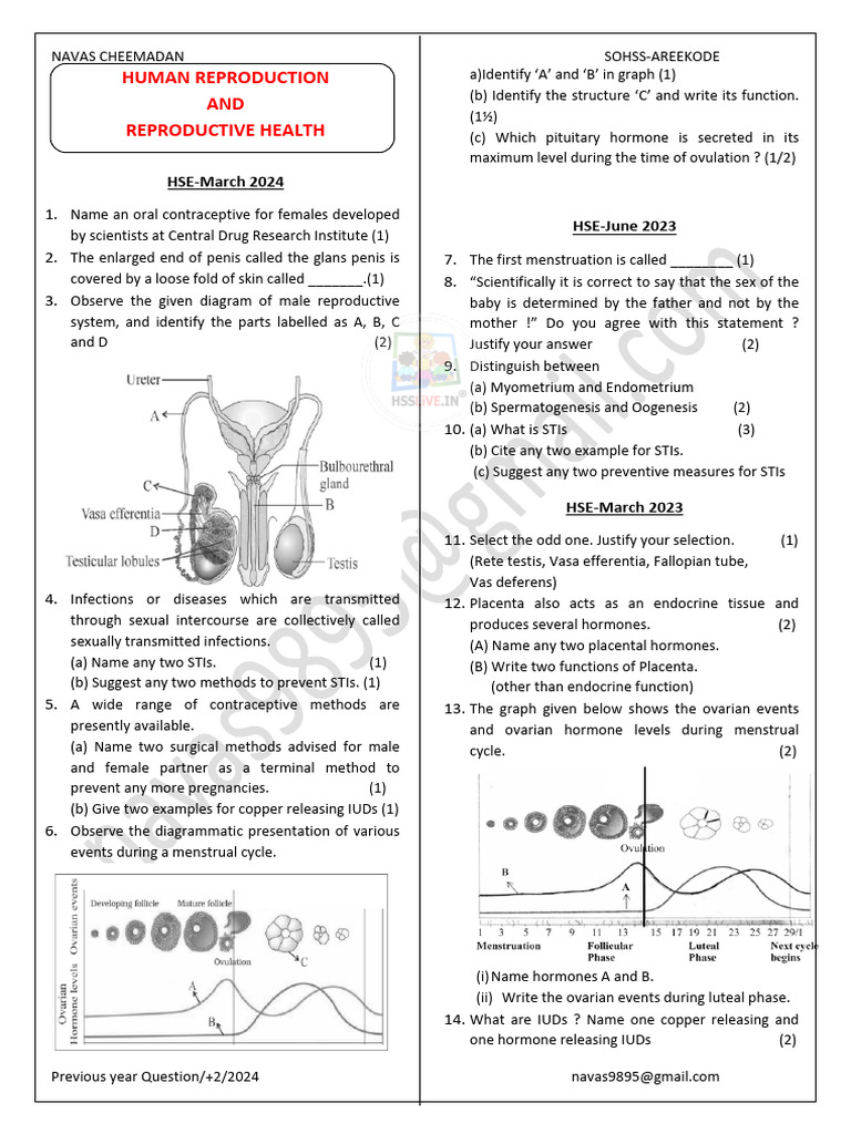 Hsslive-Xii-Zlgy-01-02 Human Reproduction and Reproductive Helath 2024 ...