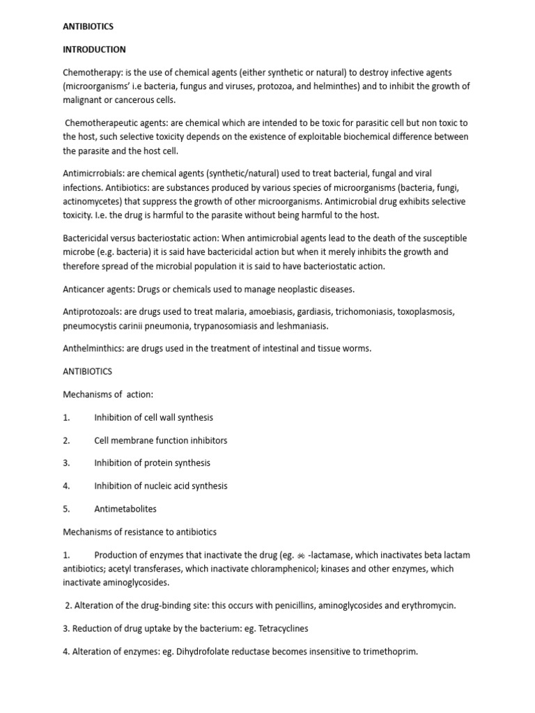 ANTIBIOTICS | PDF