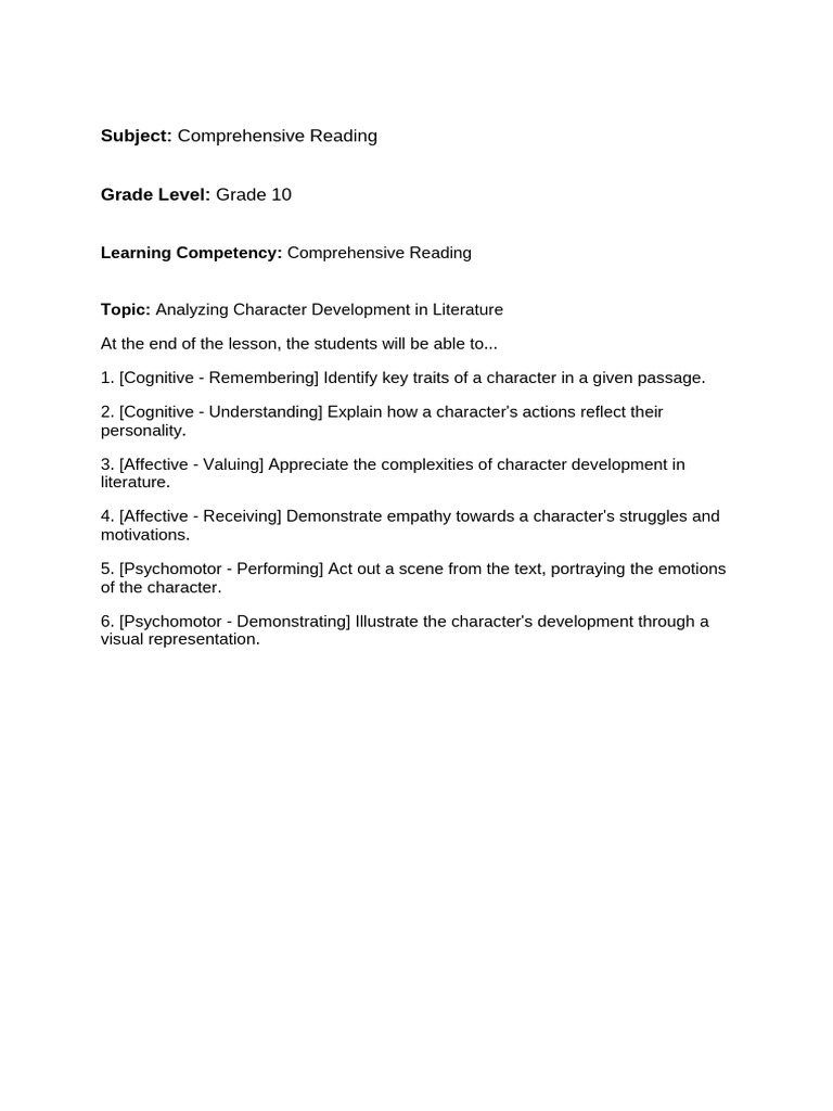 Learning Competency | PDF