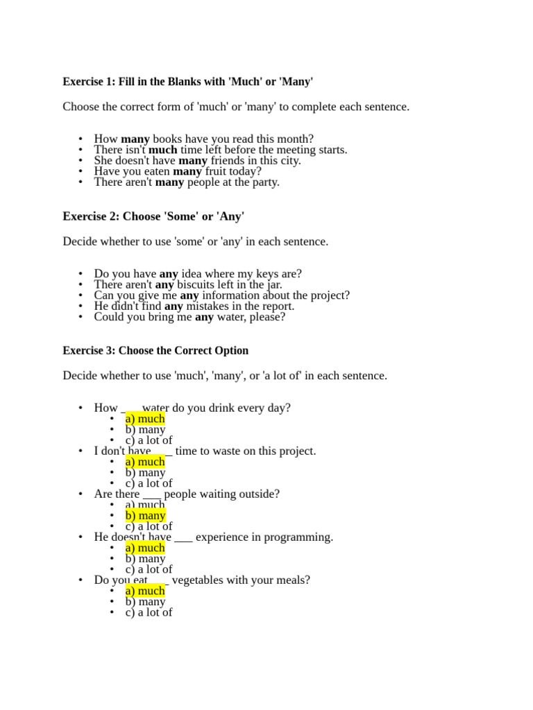 Have Has Done | PDF