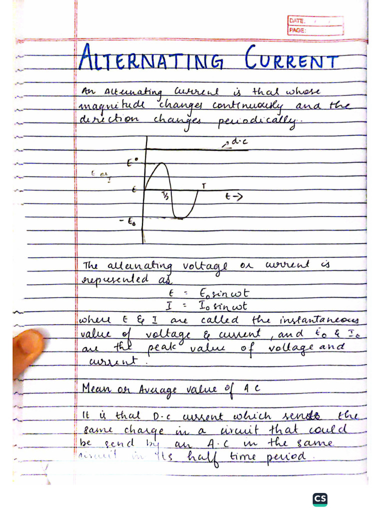 AC Current Notes | PDF