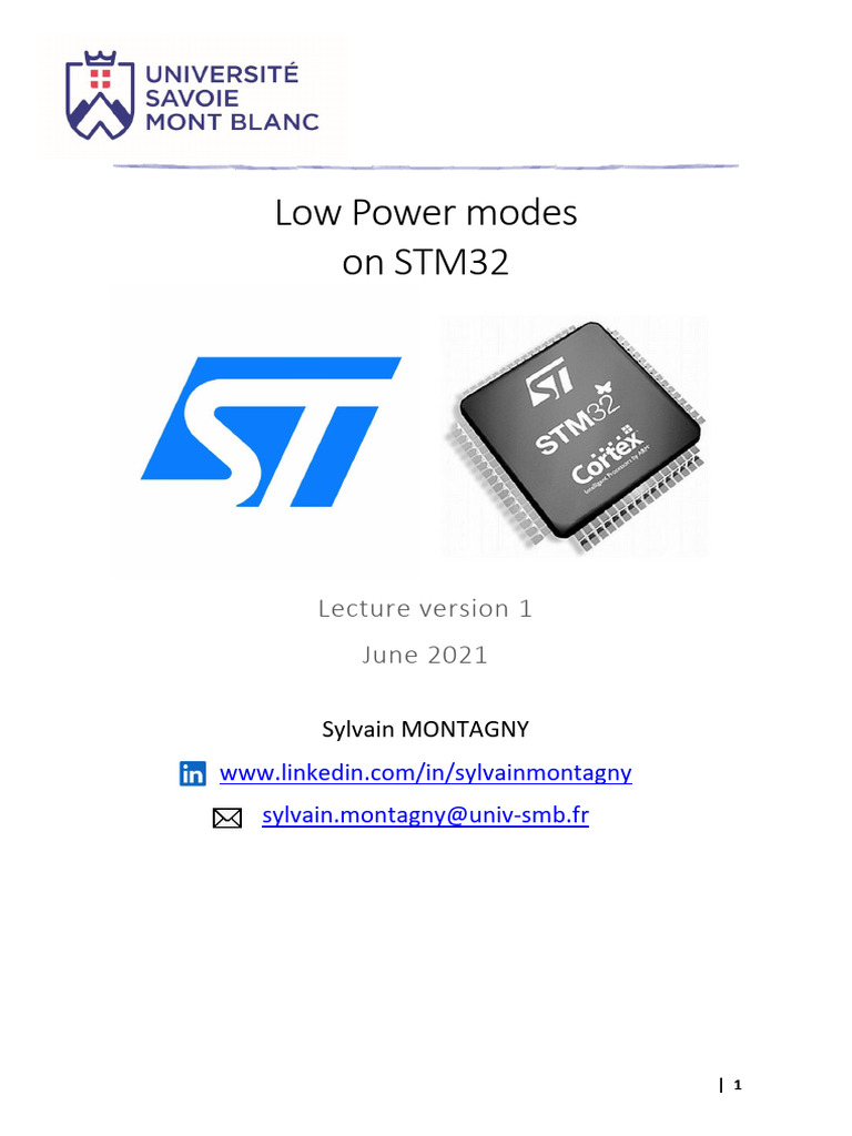 Mastering Low Power in STM32 | PDF