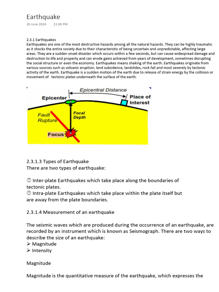 Unit 1 1.2 | PDF | Tsunami | Flood