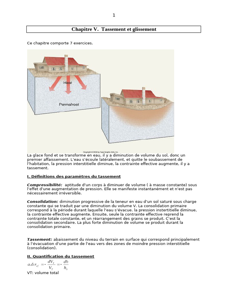 Chapitre V tassement et glissement.doc kdg | PDF