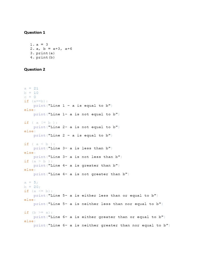 QUIZ ASSIGNMENT Python Exercise 2024 | PDF