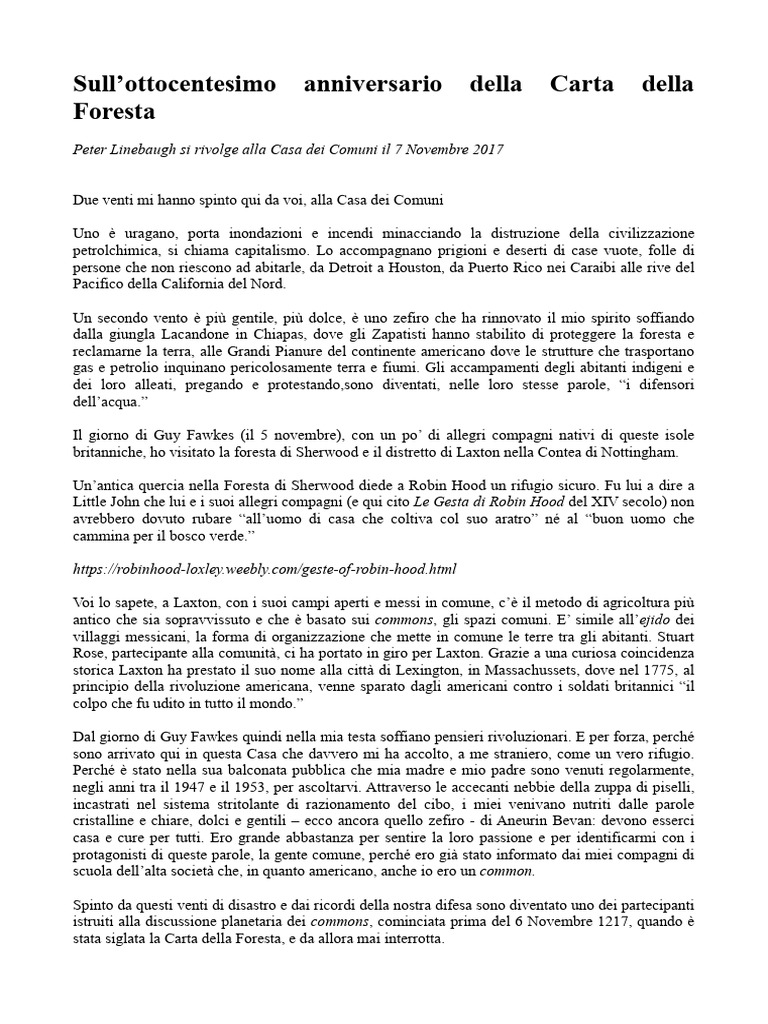 Peter Linebaugh's Robin Hood Italiano | PDF