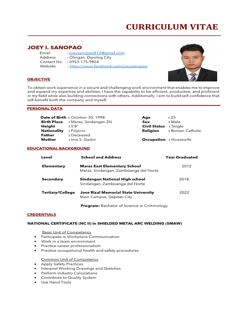 Resume Joey 2 | PDF
