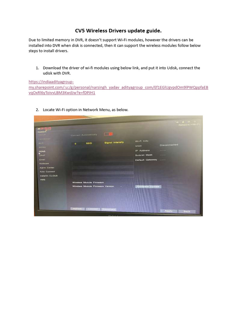 CV5 Wireless Driver Installation Guide | PDF
