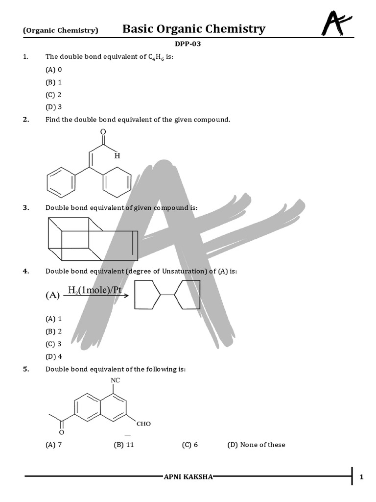 DPP - 03 - Basic Organic Chemistry | PDF