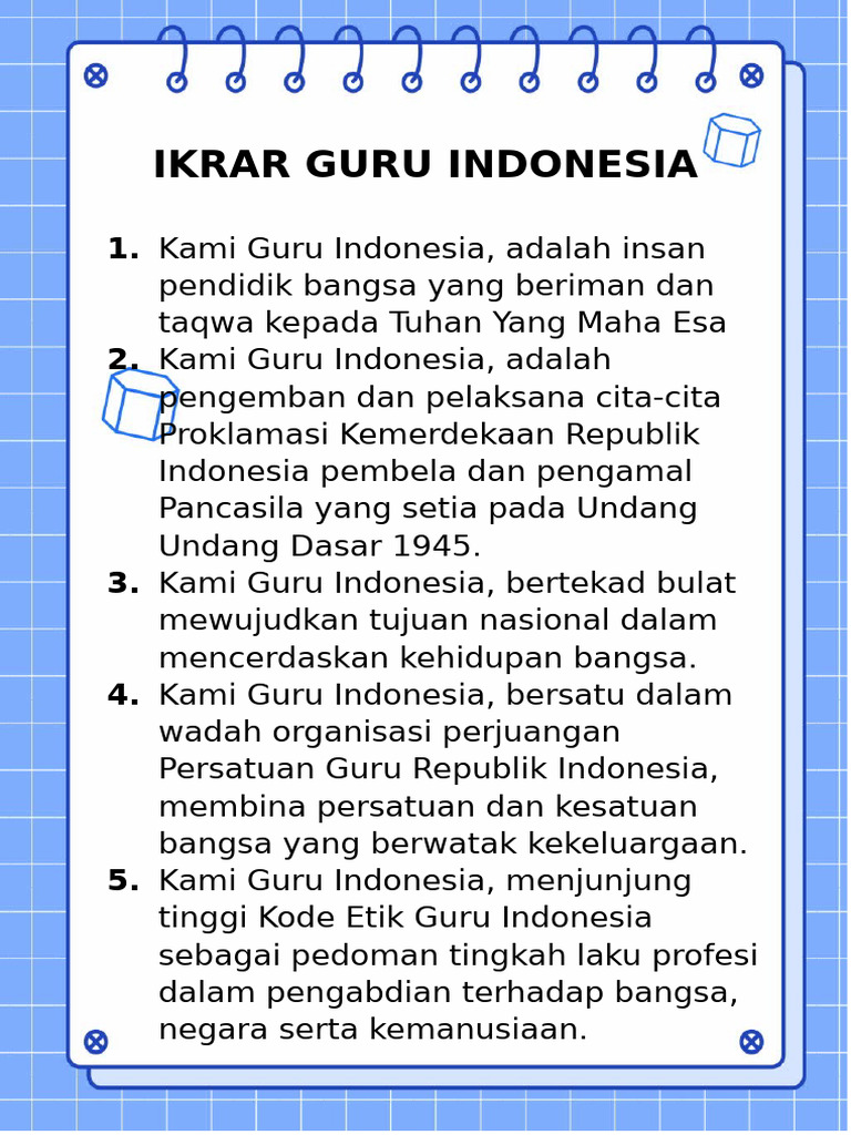 Ikrar Guru Indonesia | PDF