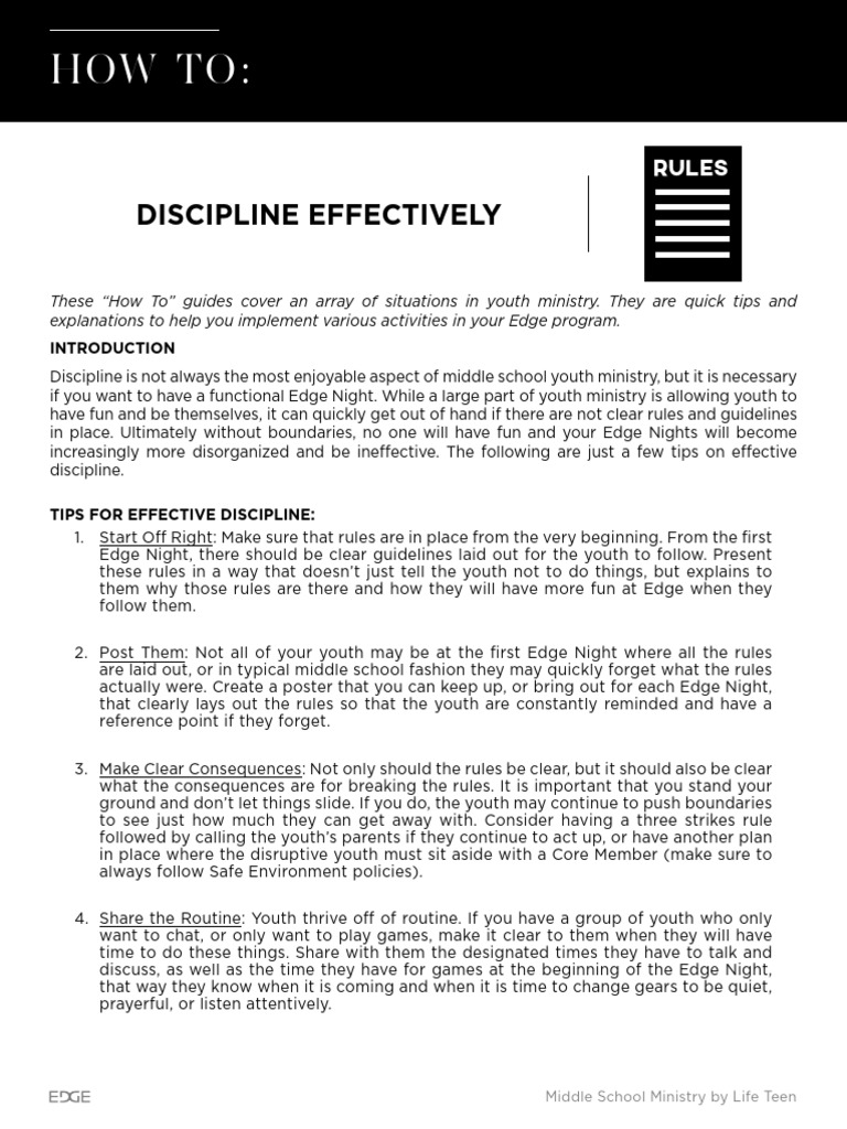 How To Discipline | PDF