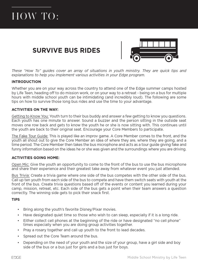 How To Survive Bus Rides | PDF