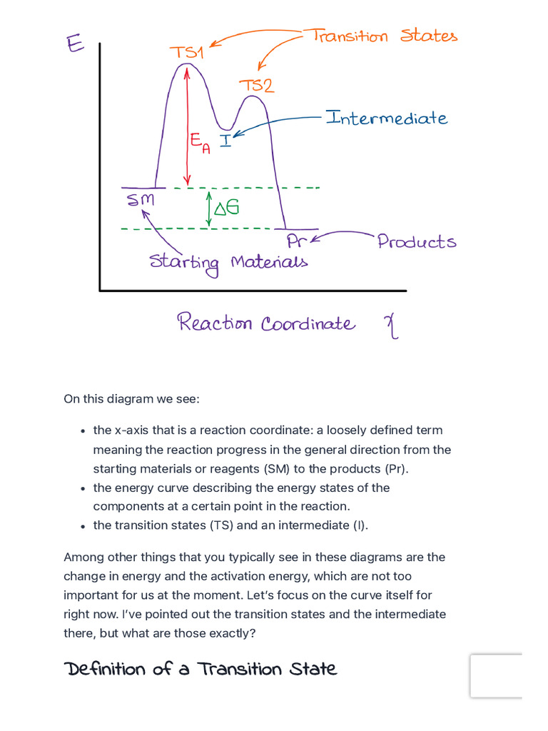 Difference Between Transition State and Intermediate | PDF