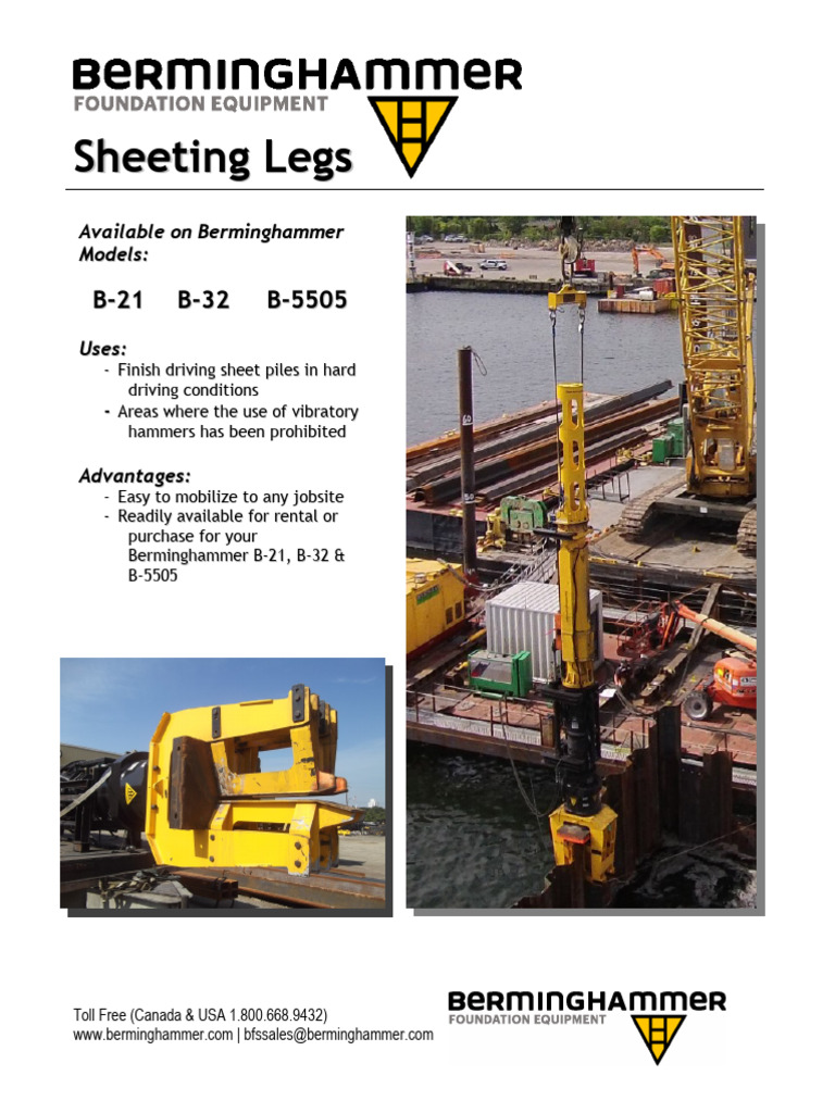 Berminghammer Sheeting Legs | PDF