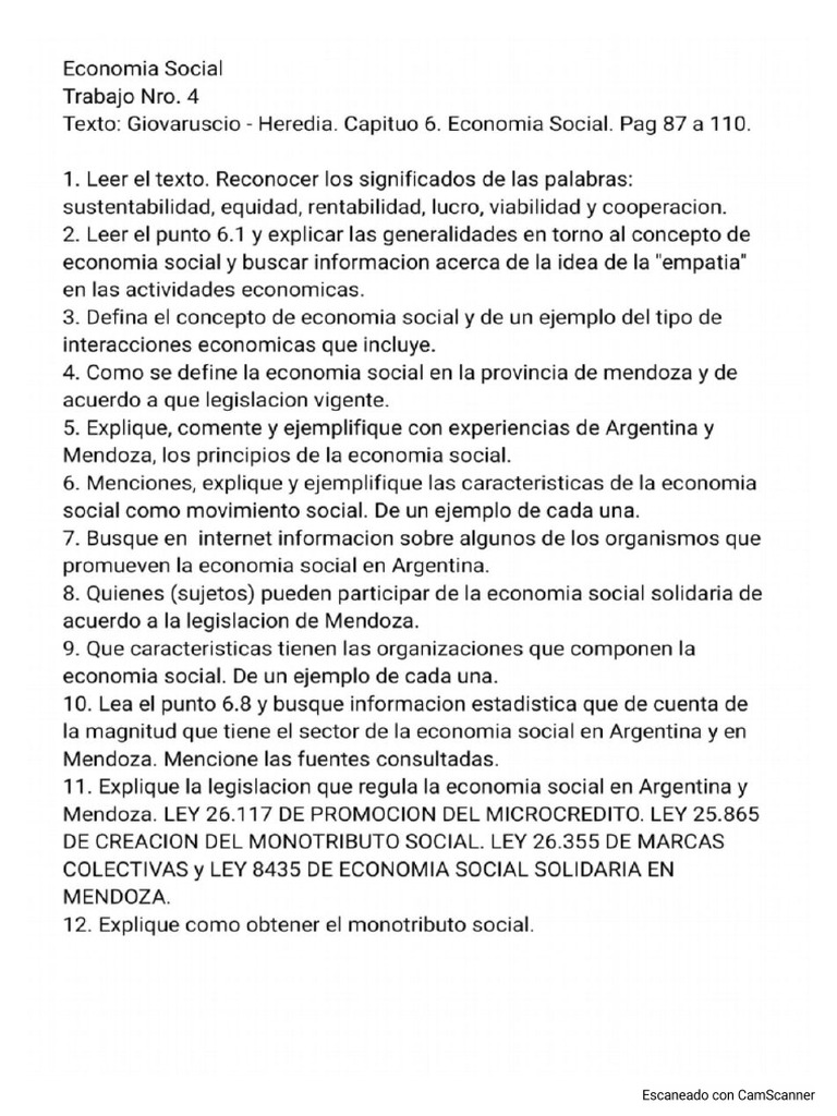Economia Social. Cuadernillo para Educacion Secundaria | PDF