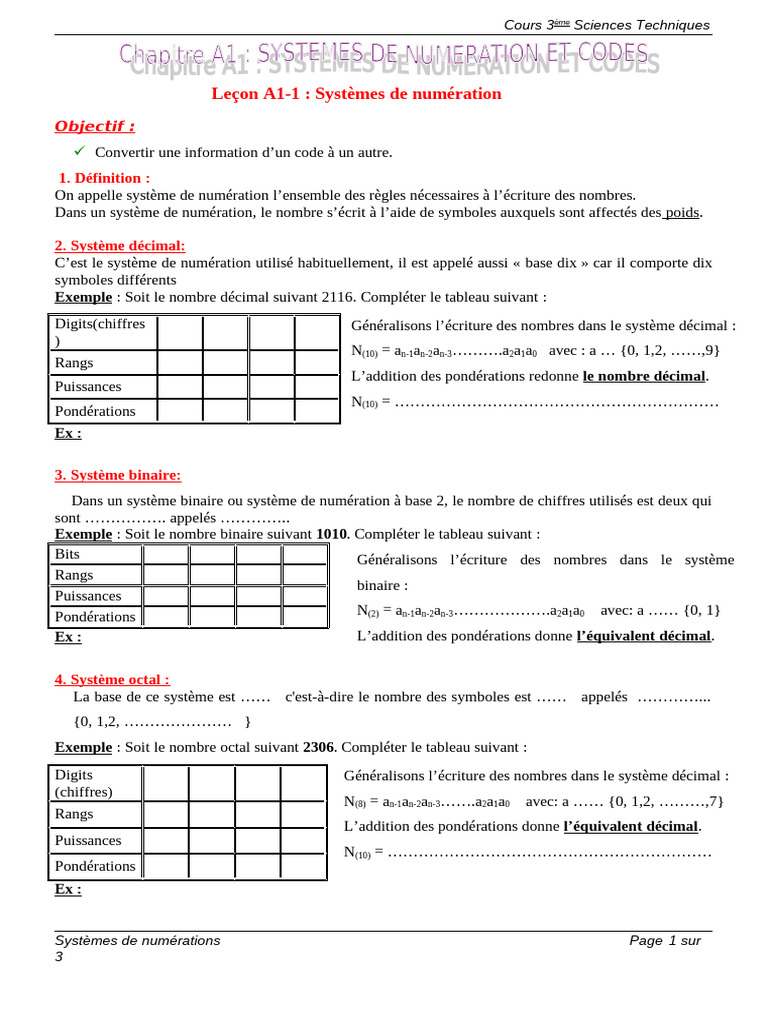 Systèmes de Numération Et Codes | PDF