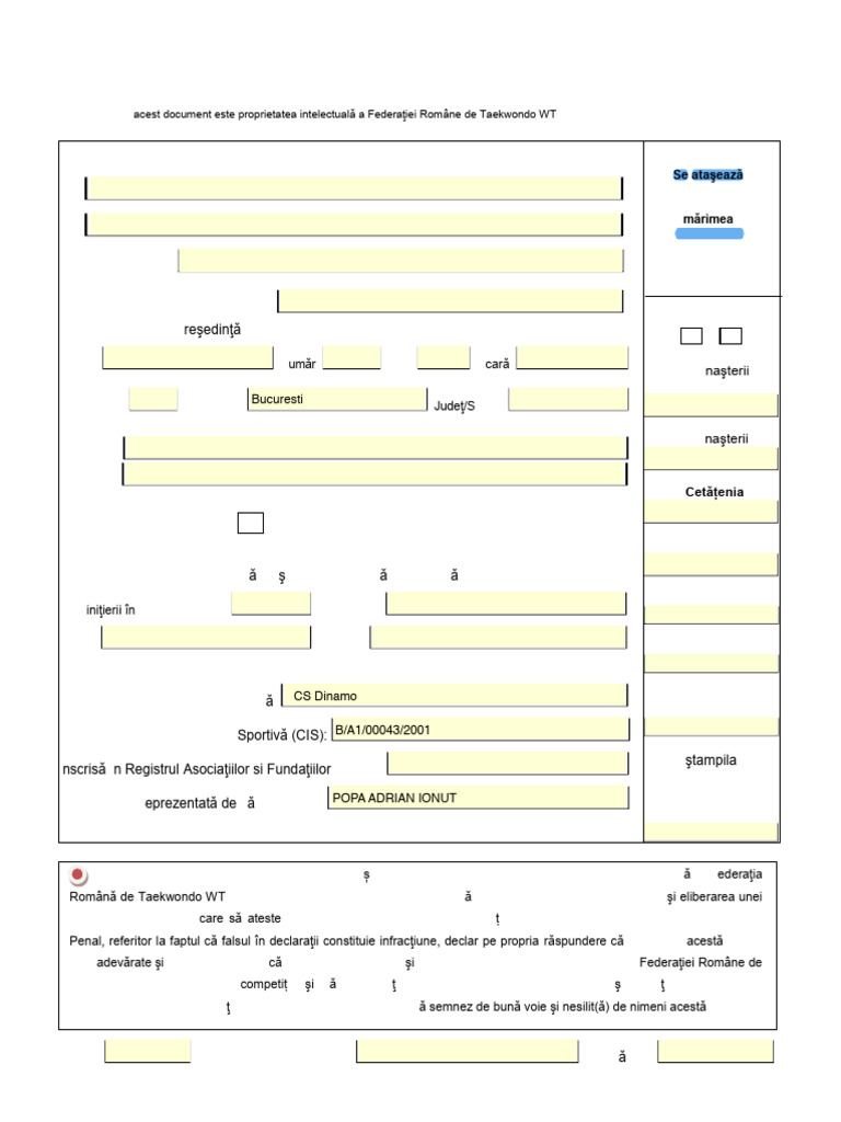 Cerere Legitimatie | PDF