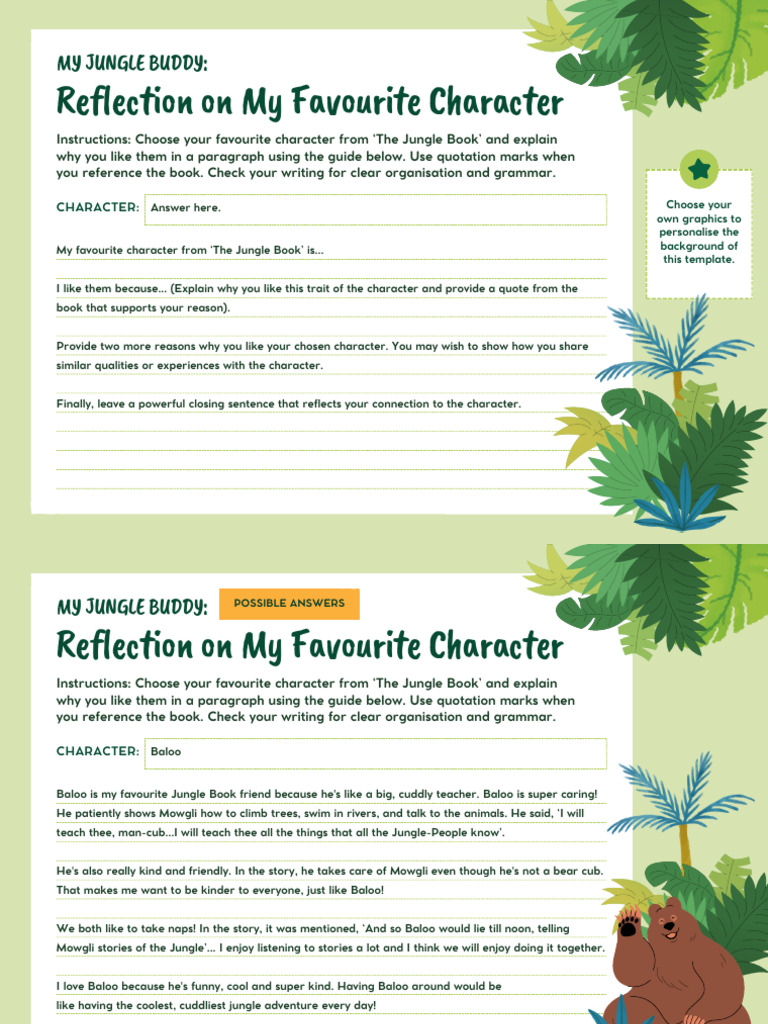 Reflection On My Favourite Character | PDF
