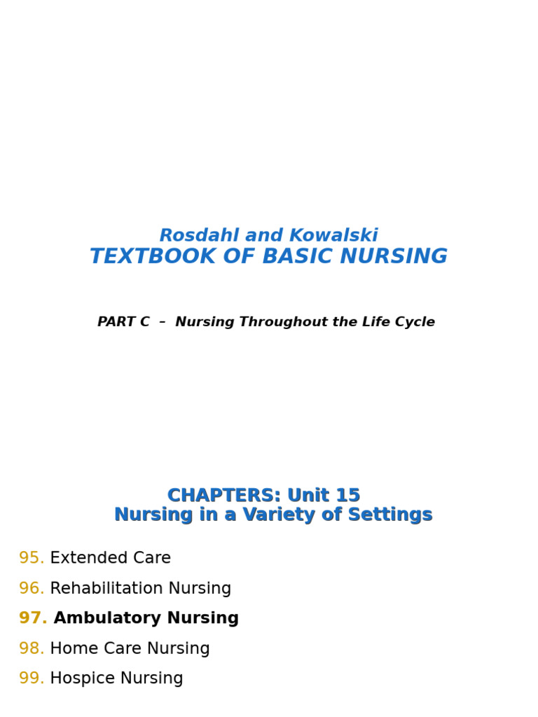 Rosppt97.Ambulatory Nursing 2 | PDF