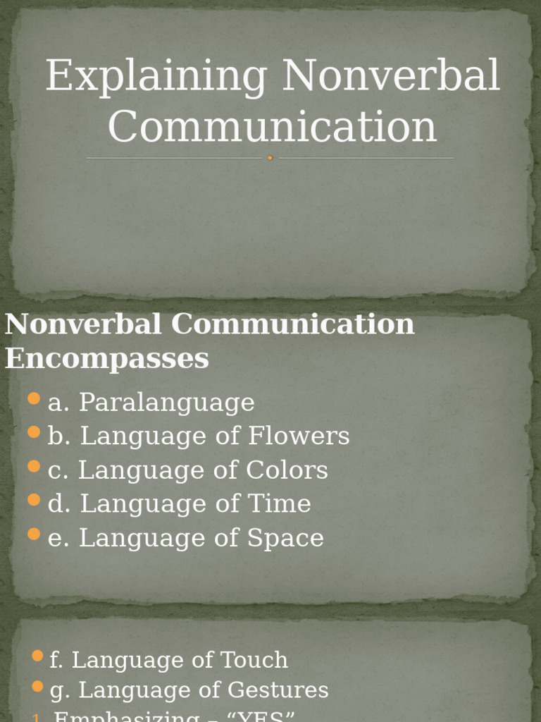 Explaining Nonverbal Communication | PDF