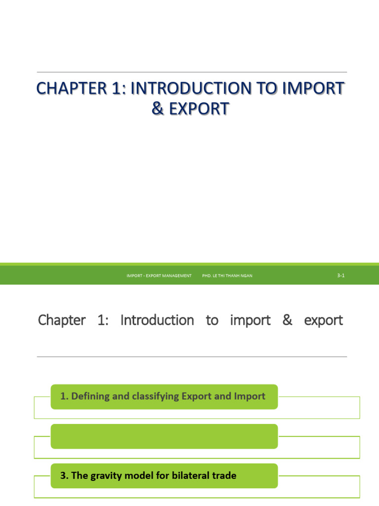 Chapter 1. Introduction To Import Export - SV | PDF