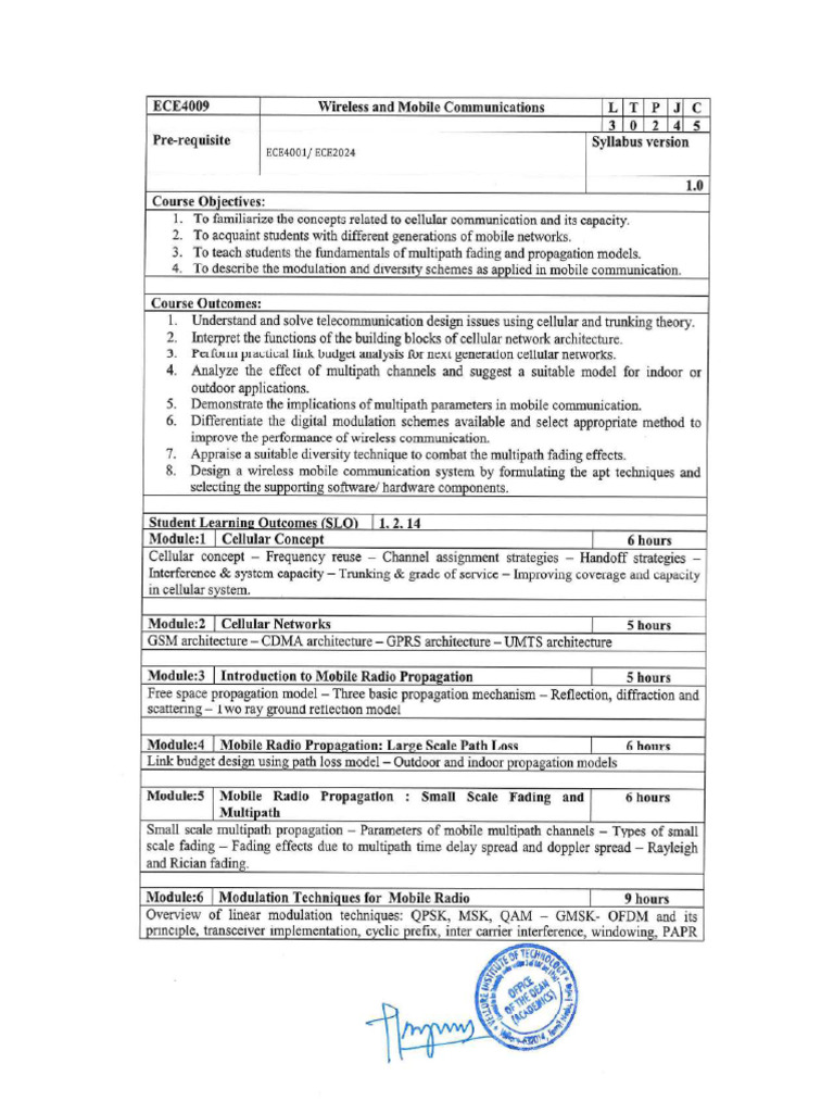 ECE4009 WIRELESS-AND-MOBILE-COMMUNICATION ETH 1.0 37 ECE4009 Compressed | PDF