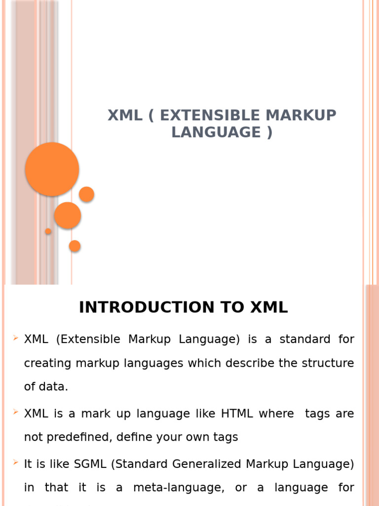 XML (Extensible Markup Language) | PDF