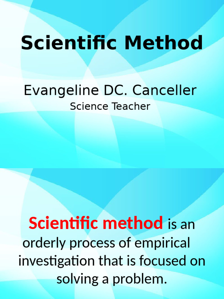 Understanding the Scientific Method | PDF | Experiment | Hypothesis