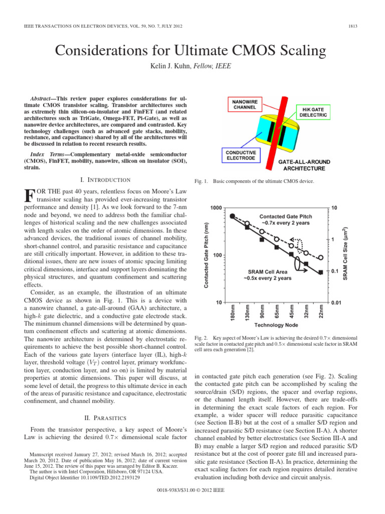 Considerations for Ultimate CMOS Scaling, 2012 | PDF