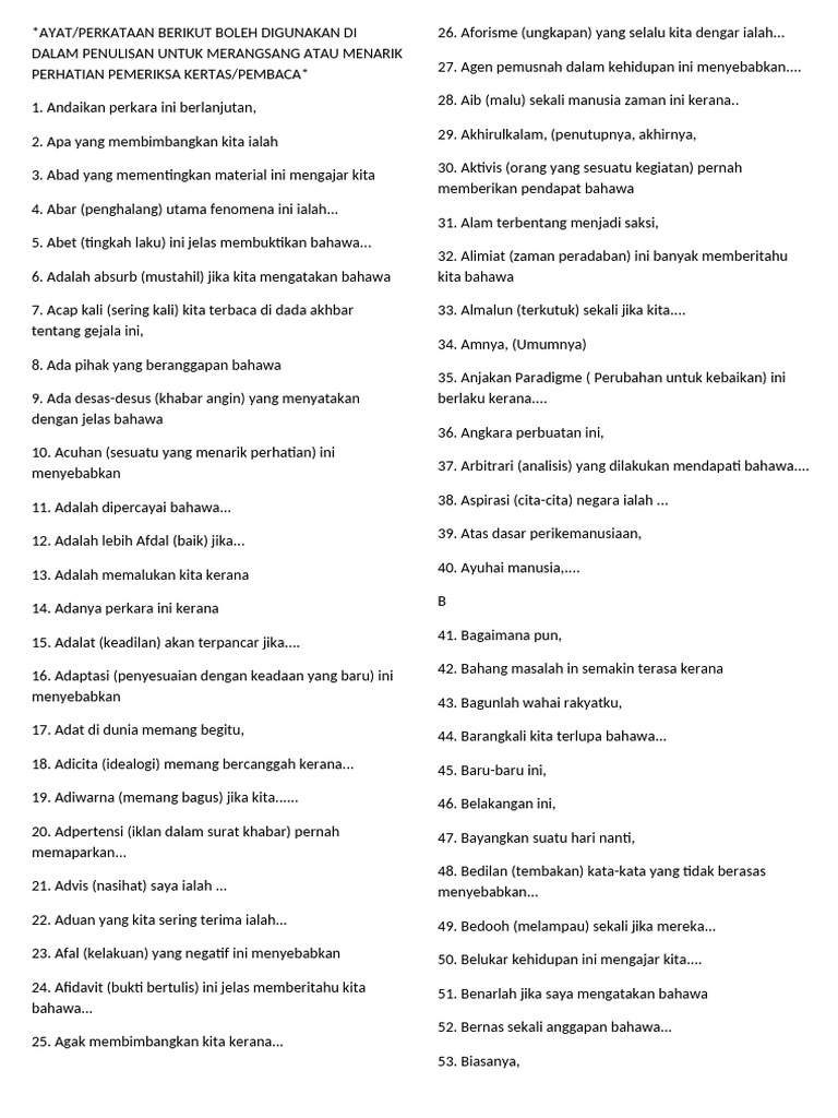 Ungkapan Menarik | PDF