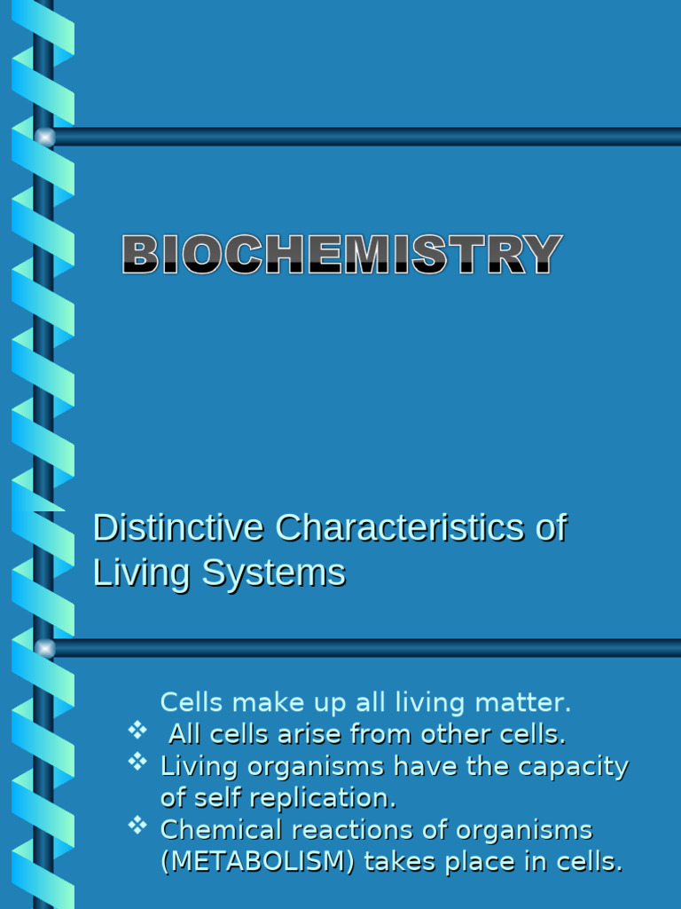 Biochem Chap I Cells | PDF