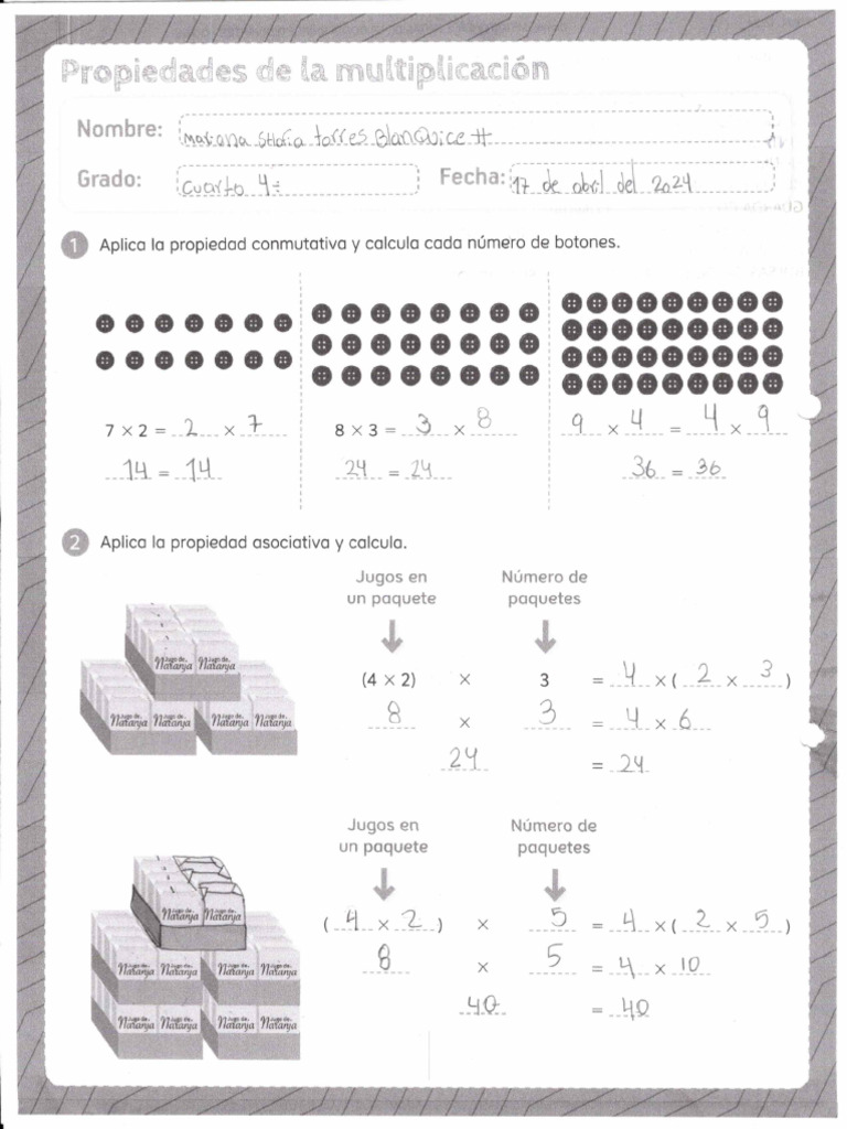 Propiedades de La Multiplicacion | PDF