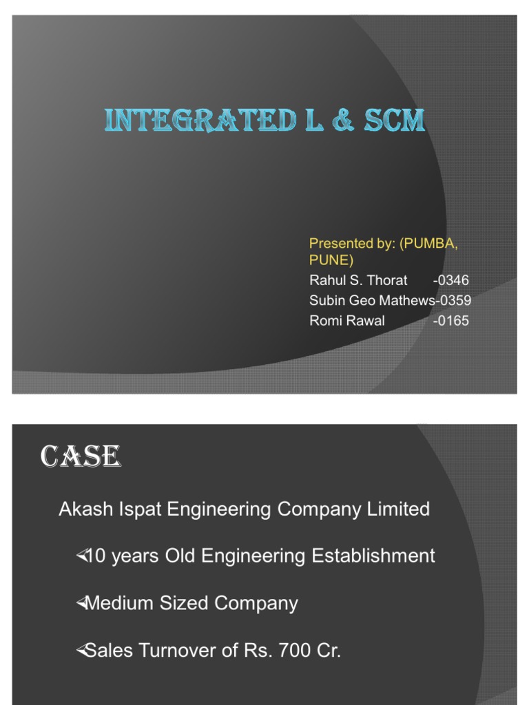 Integrated L & SCM Case Study | PDF