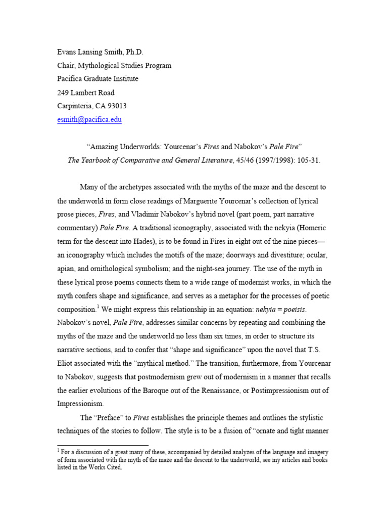 Mythic Descent in Modern Literature | PDF | Hades | Labyrinth