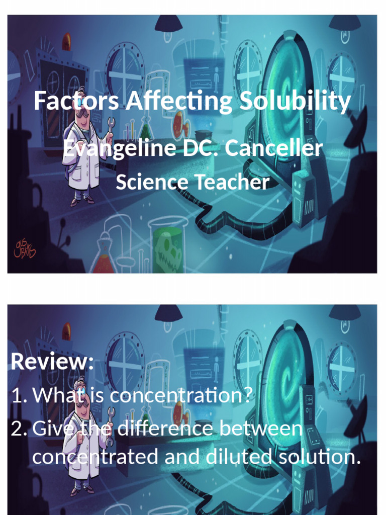 Factors Affecting Solubility Pdf