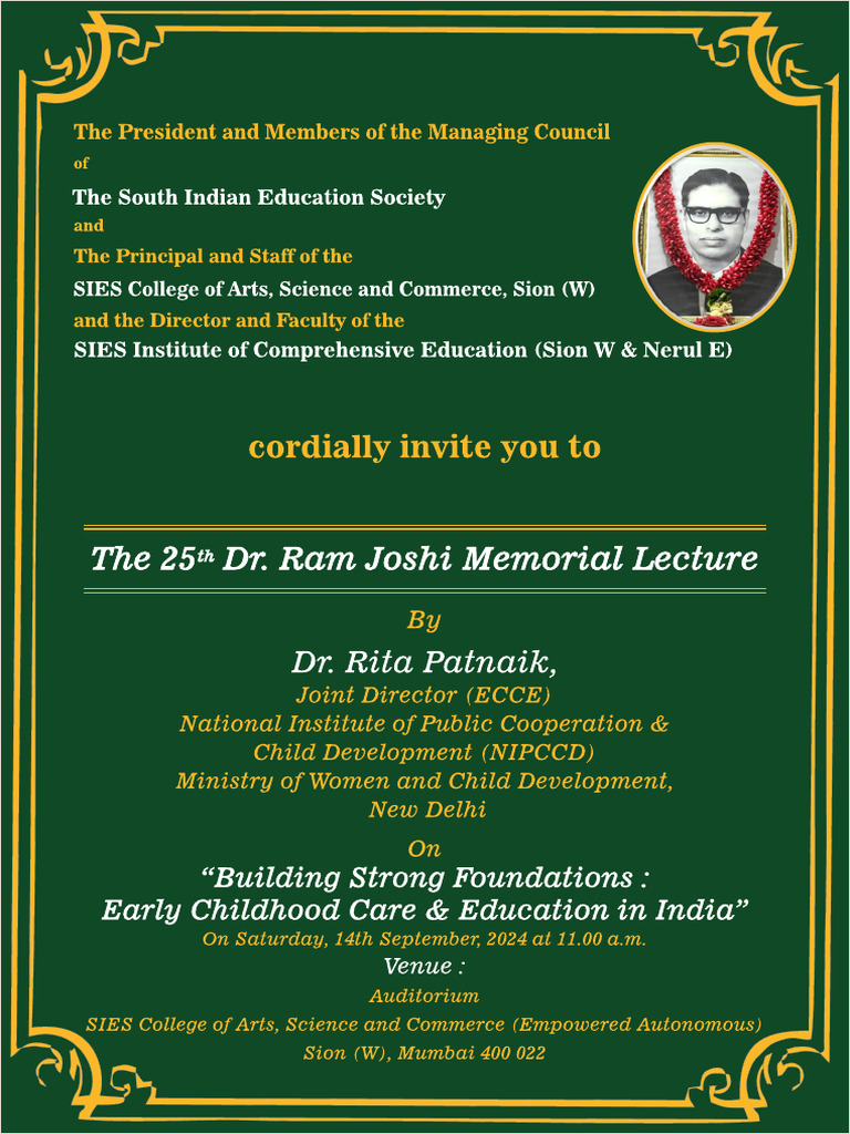 25th Prof. Ram Joshi Memorial Lecture 2024 | PDF