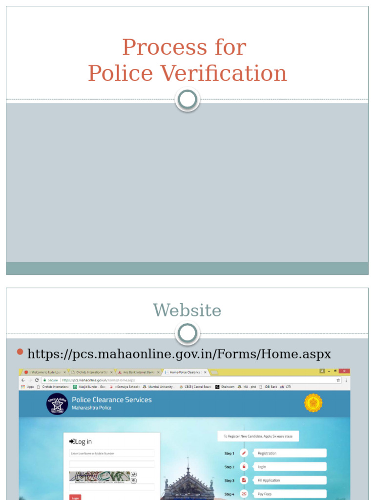 Procedure For Police Verification | PDF