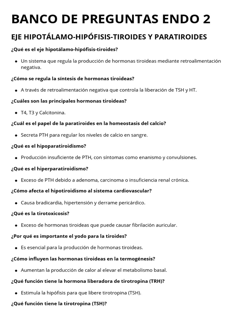 BANCO DE PREGUNTAS ENDO 2 (1) | PDF