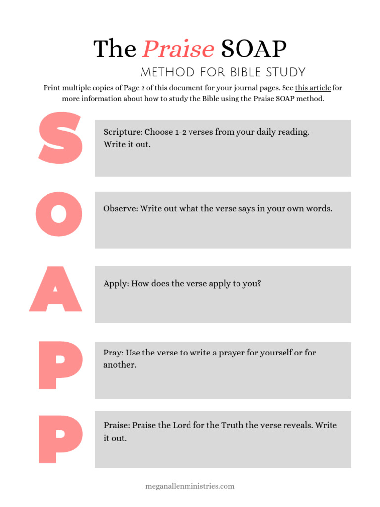 The Praise SOAP Method | PDF