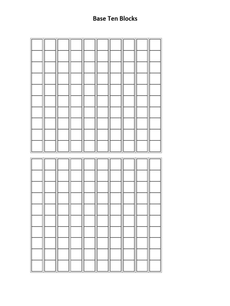 Base Ten Blocks | PDF