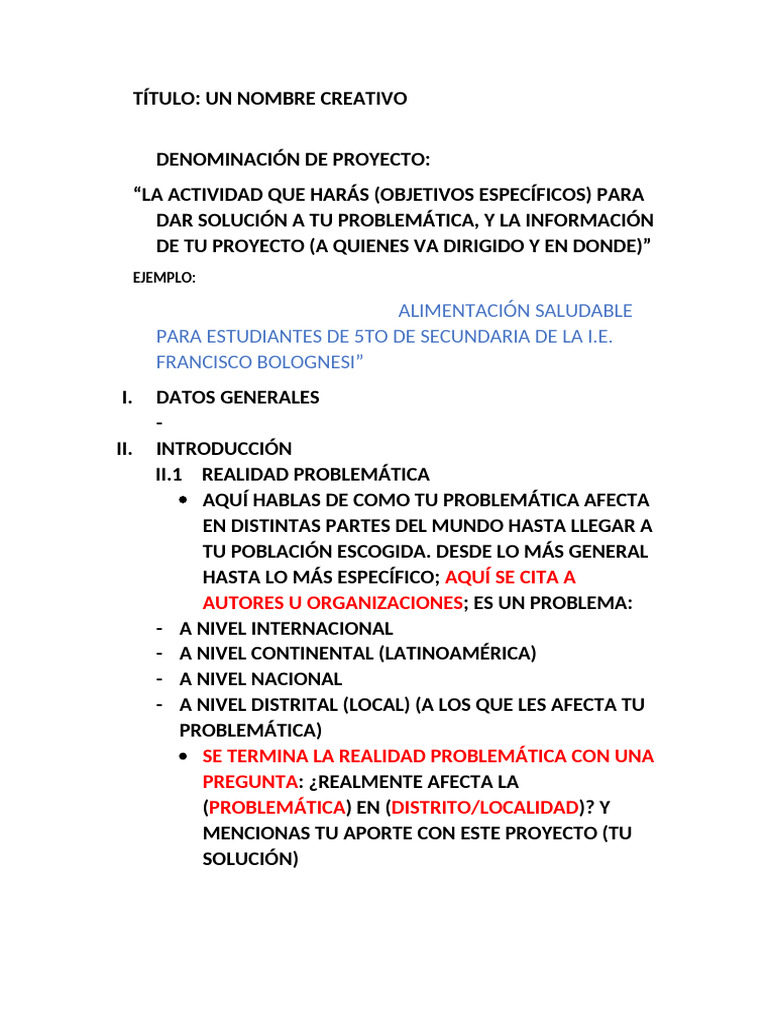 Guía Proyecto | PDF