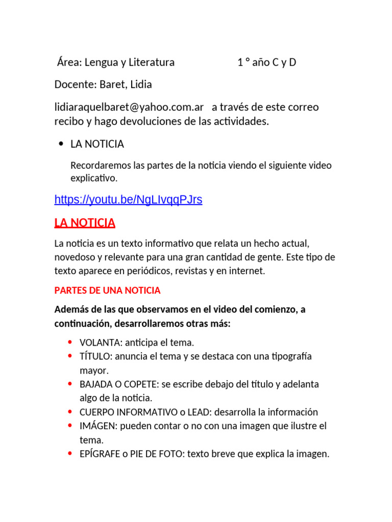 2da Entrega Lengua | PDF