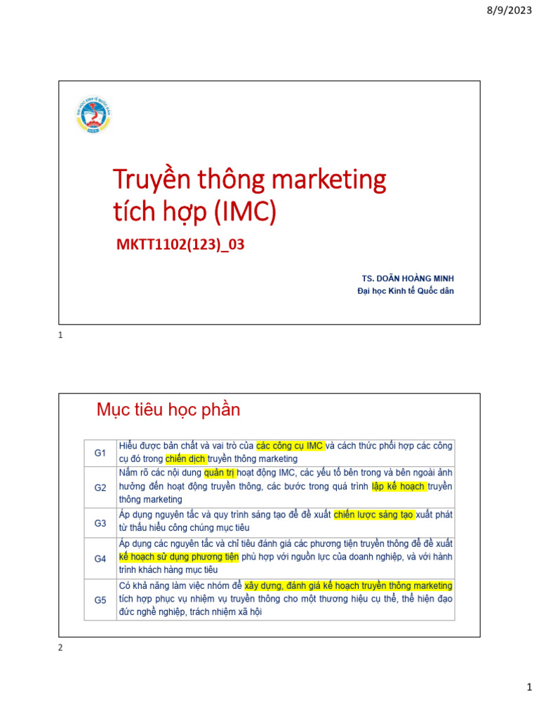 T NG Quan IMC Print | PDF