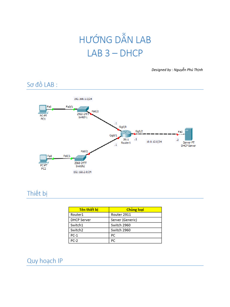 Lab 3 DHCP | PDF