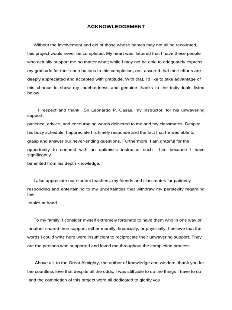 ACKNOWLEDGEMENT | PDF