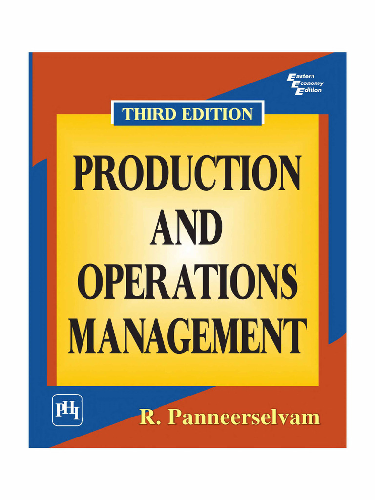 Production and Operations Management - R. Paneerselvam | PDF